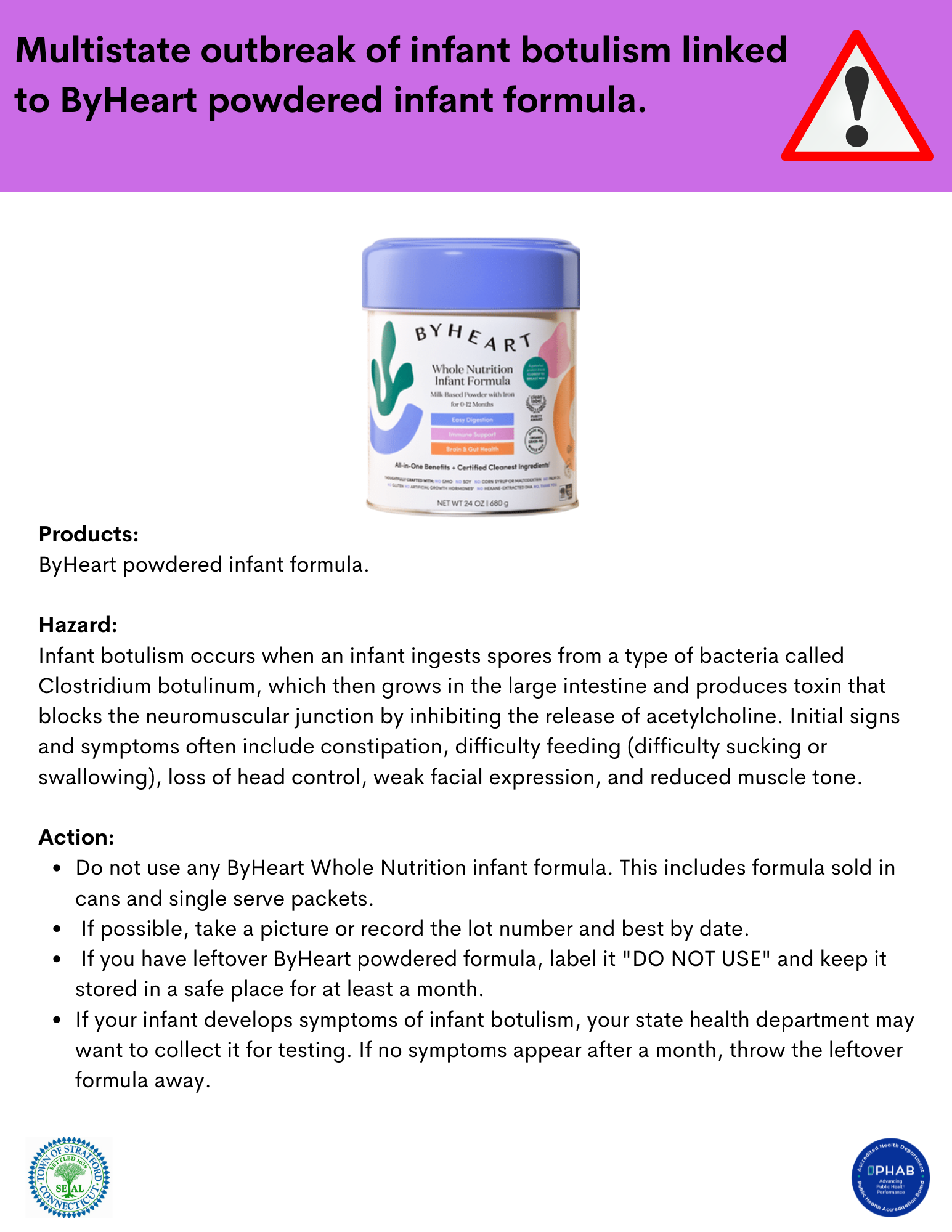 CDC Issues Alert on Multistate Infant Botulism Outbreak Linked to ...