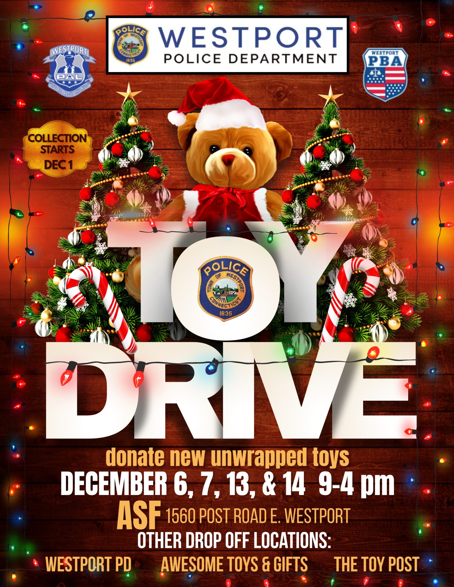 Westport Police Department Announces Annual “Holiday Toy Drive ...