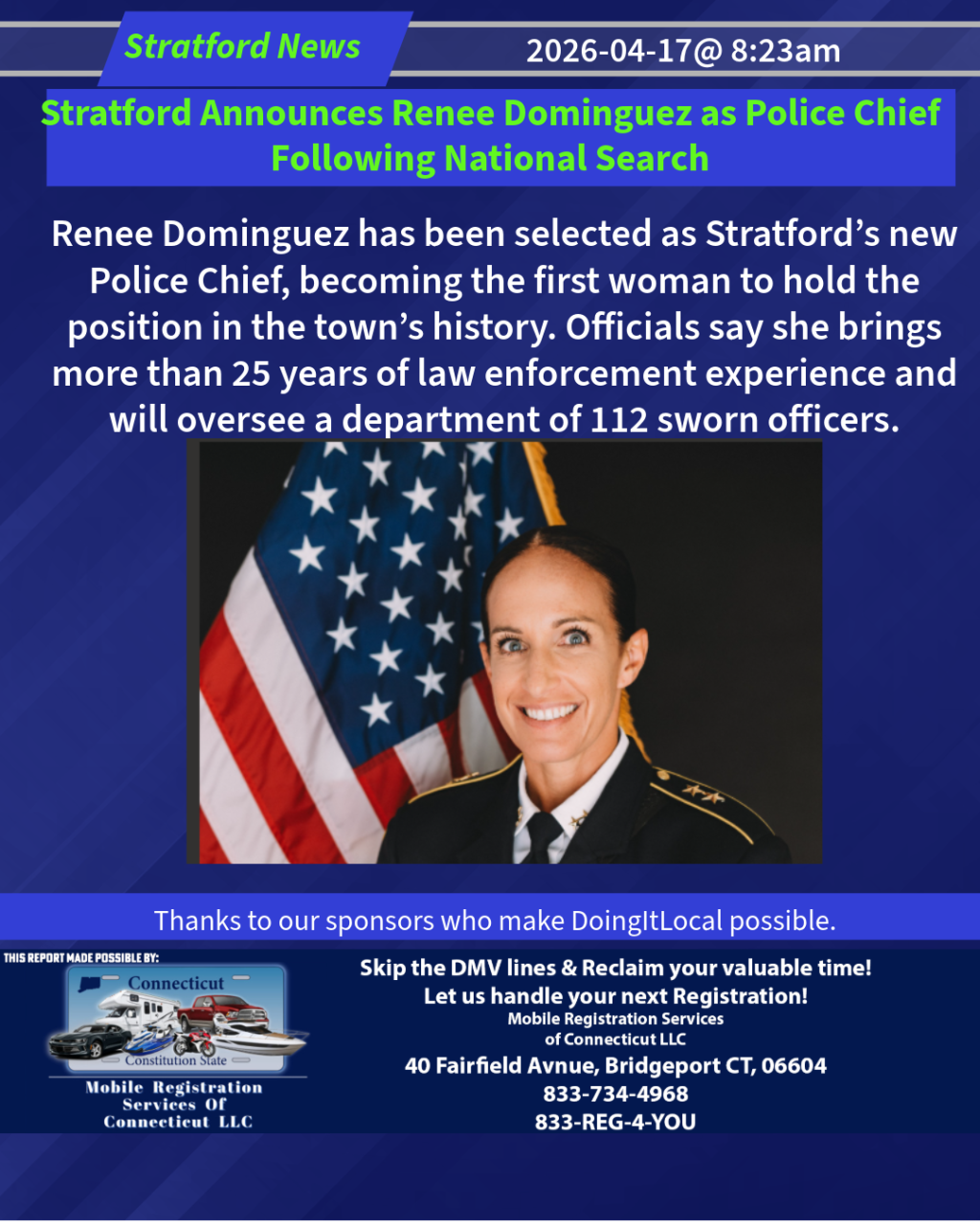 Stratford Announces Renee Dominguez as Police Chief Following National ...